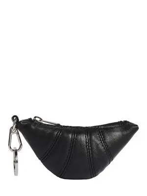 LEMAIRE Nappa Leather Croissant Keyring - Black