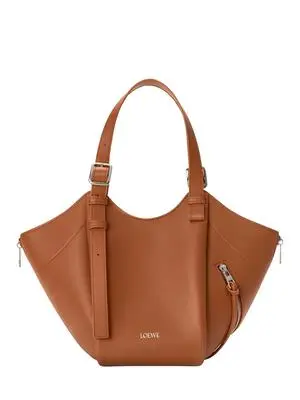 Loewe Leather Hammock Flip Tote - Brown