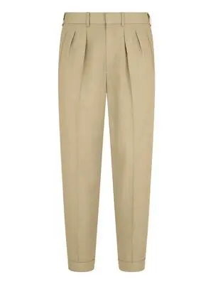 TOM FORD Cotton-silk Tailored Trousers - Green
