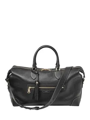 ASPINAL OF LONDON Leather Hudson Flight Bag - Black