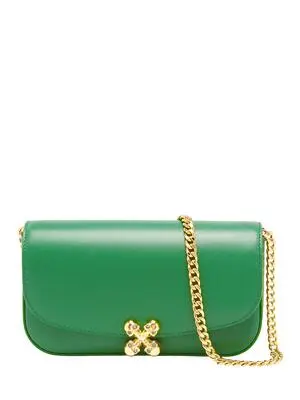 Alexander McQueen Small Skull Flower Cross-body Bag - Green