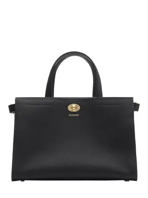 Burberry Small Calfskin Cotswolds Tote Bag - Black
