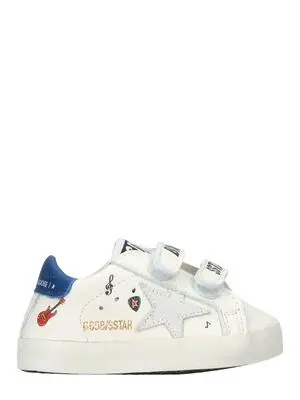 GOLDEN GOOSE Leather Baby School Sneakers - White