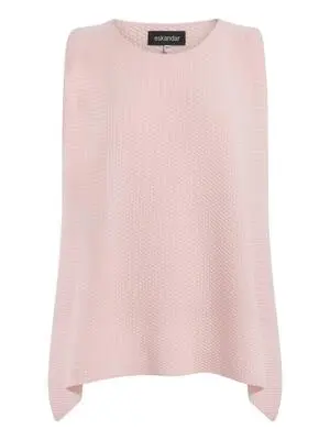 Eskandar Cashmere A-line Sweater Vest - Pink