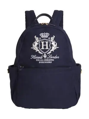 Harrods Cotton Emblem Backpack - Navy