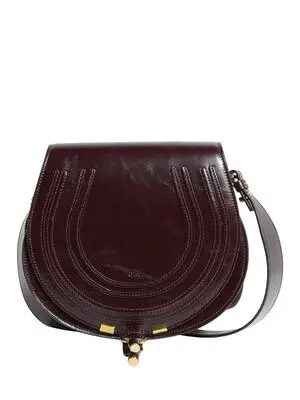 Chloé Small Leather Marcie Saddle Bag - Red