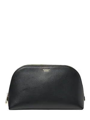 ASPINAL OF LONDON Large Leather Makeup Bag - Black