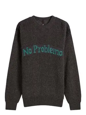 NO PROBLEMO Waffle Knit Jumper - Charcoal