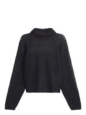 STEL Turtle Neck Knit Jumper - Black