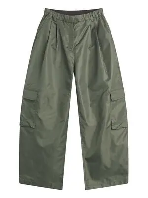 STEL Tapered Nylon Barrel Leg Trousers - Thyme