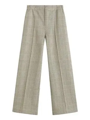 STEL Check Straight Leg Trousers - Camel Check