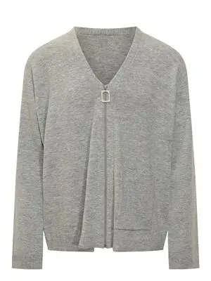 JW Anderson Cardigan With Zip - Grey