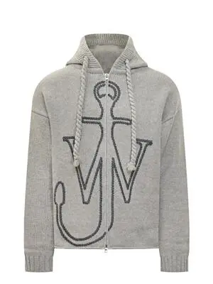 JW Anderson J.W. Anderson Wool Knit Hoodie Grey