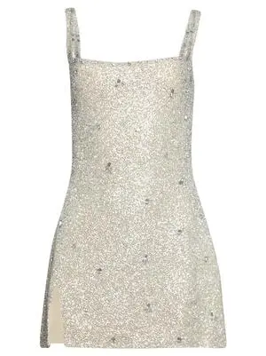 CLIO PEPPIATT Pamela Mini Dress - Silver
