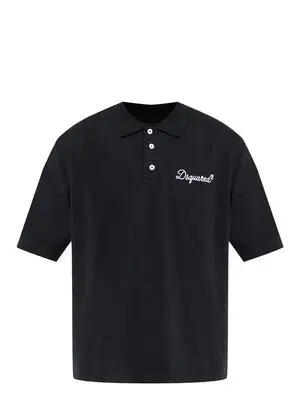 Dsquared2 Polo With Embroidered Logo Black