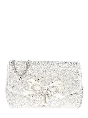 JIMMY CHOO Soft Bow Mini Shoulder Bag - Silver