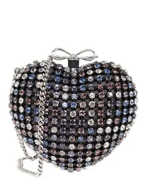 SELF-PORTRAIT Heart-shaped Clutch - Black
