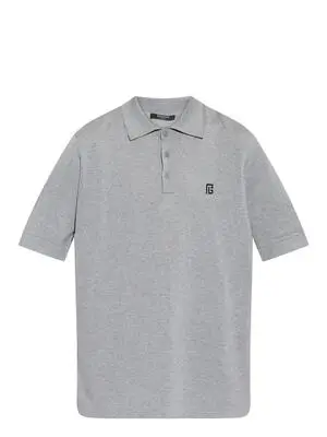 Balmain Polo With Logo - Black