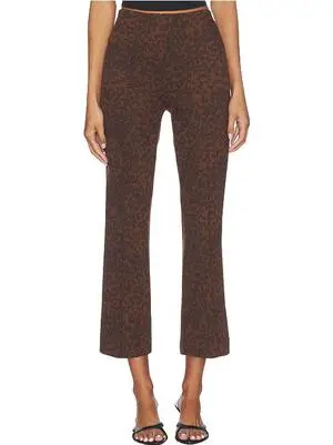 Rag & Bone Irina Ponte Jacquard Kick Flare - Brown