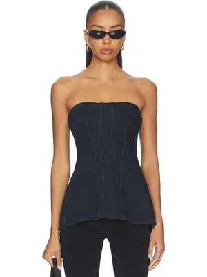 AGOLDE Lara Corset Top - Blue
