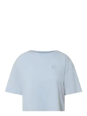 ANINE BING Johnny Cropped Tee - Light Blue