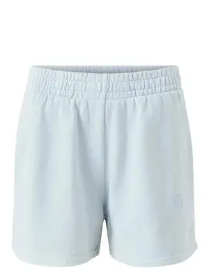 ANINE BING Framed Monogram Shorts - Light Blue