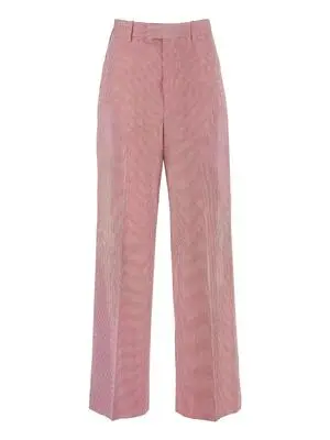 ARMARIUM Striped Tailored Trousers - Red