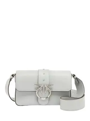 Pinko Mini Love Shoulder Bag With Stud Detailing - Grey
