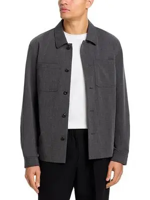 LES DEUX Marseille Textured Jacket - Dark Grey Melange