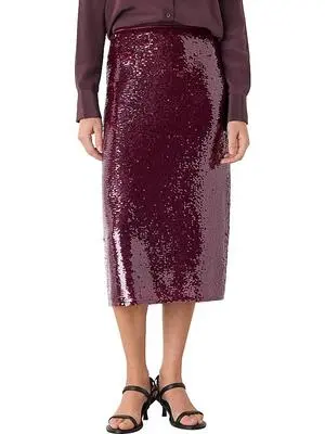 WHISTLES Sequin Midi Skirt