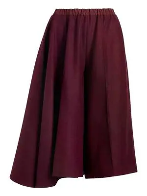 PATOU Asymmetric Wool Shorts - Red