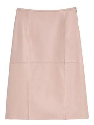 JIL SANDER A-line Leather Skirt - Morganite