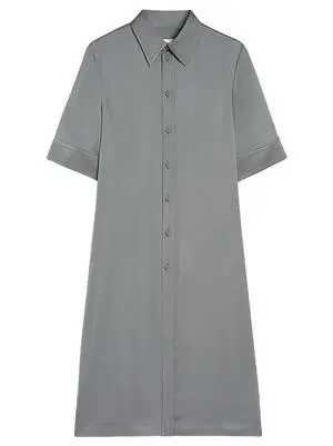 JIL SANDER Short Sleeve Shirtdress - Volcanic Glass