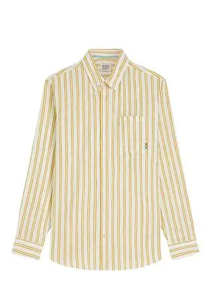 Scotch & Soda Crinkled Button Down Shirt - Raffia Stripe