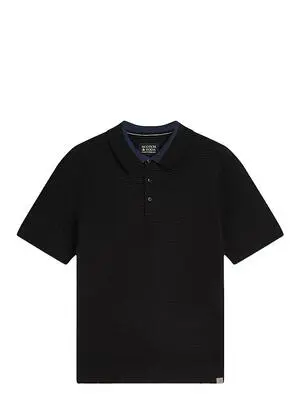 Scotch & Soda Structured Polo Shirt - Meteorite