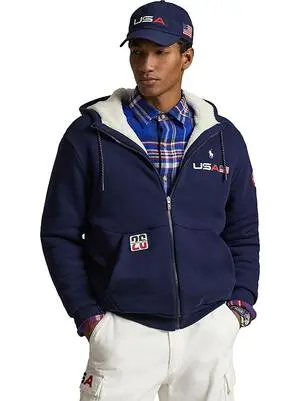 Polo Ralph Lauren Team Usa Fleece Full-zip Hoodie - Navy