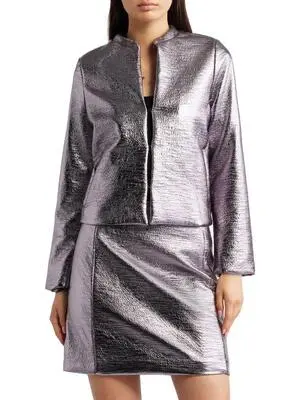 ICHI Metallic Jacket - Silver
