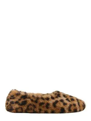 Apparis Magda Faux Fur Slipper Leopard