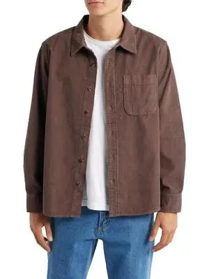 CORRIDOR Cotton Corduroy Button-up Shirt - Brown