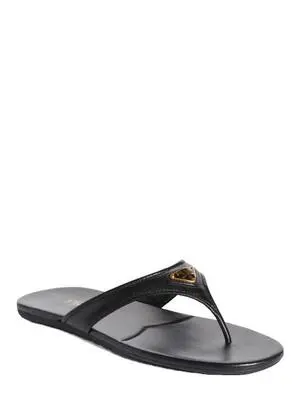 Prada Logo Flip Flop - Black