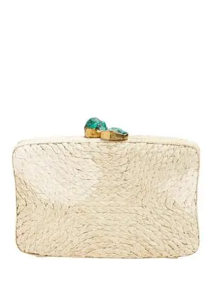 Pamela Munson The Lulu Raffia Clutch - Natural