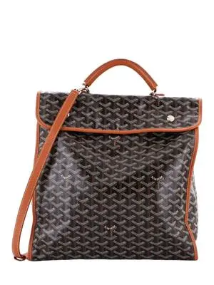 GOYARD Saint Leger Briefcase Backpack Coated Canvas - Brown