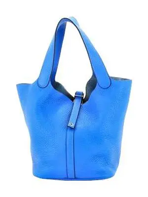 Hermès Picotin Lock Bag Clemence Mm Blue