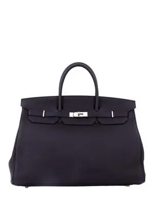 HERMES Birkin Handbag Togo With Palladium Hardware 40 - Noir