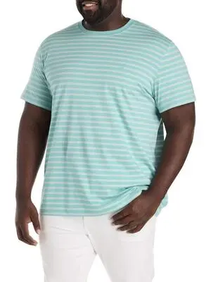 NAUTICA Big & Tall Striped T-shirt - Aqua Wave