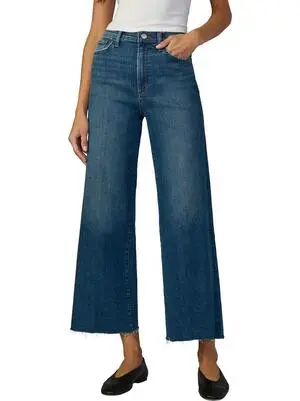 JOE'SJEANS The Mia Raw Hem High Waist Ankle Wide Leg Jeans