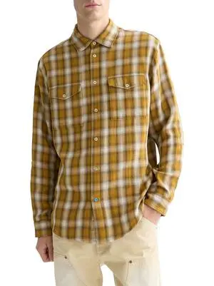 Scotch & Soda Plaid Double Cloth Shirt - Raffia Check
