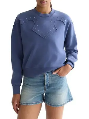 Scotch & Soda Studded Cotton Sweatshirt - Oceana