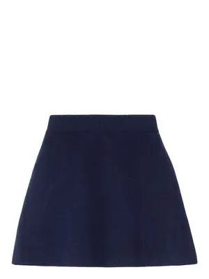 LISA YANG Clare Cashmere Mini Skirt Blue