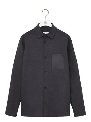Loewe Wool-cashmere Overshirt - Black